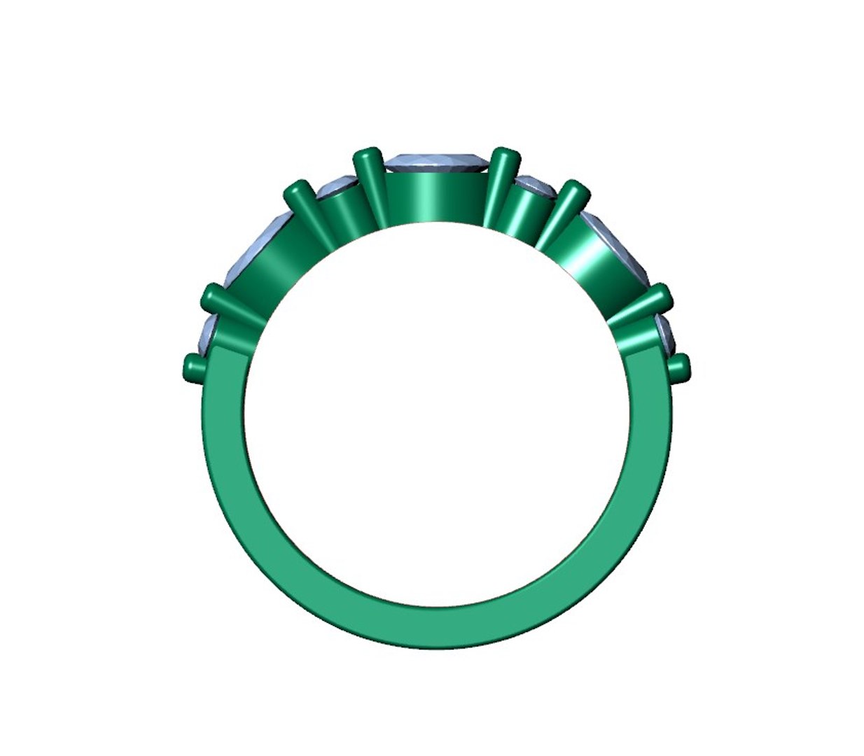 3D Wedding Set Ring CAD Design-PSTR02 3D Print Model model - TurboSquid ...