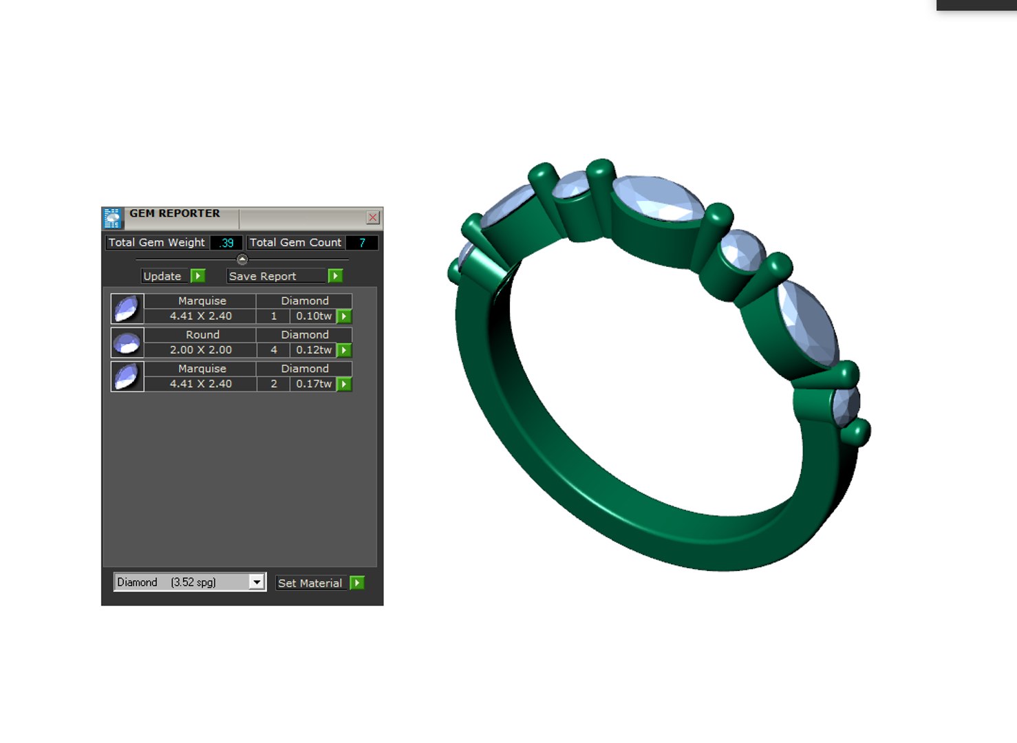 3D Wedding Set Ring CAD Design-PSTR02 3D Print Model model - TurboSquid ...