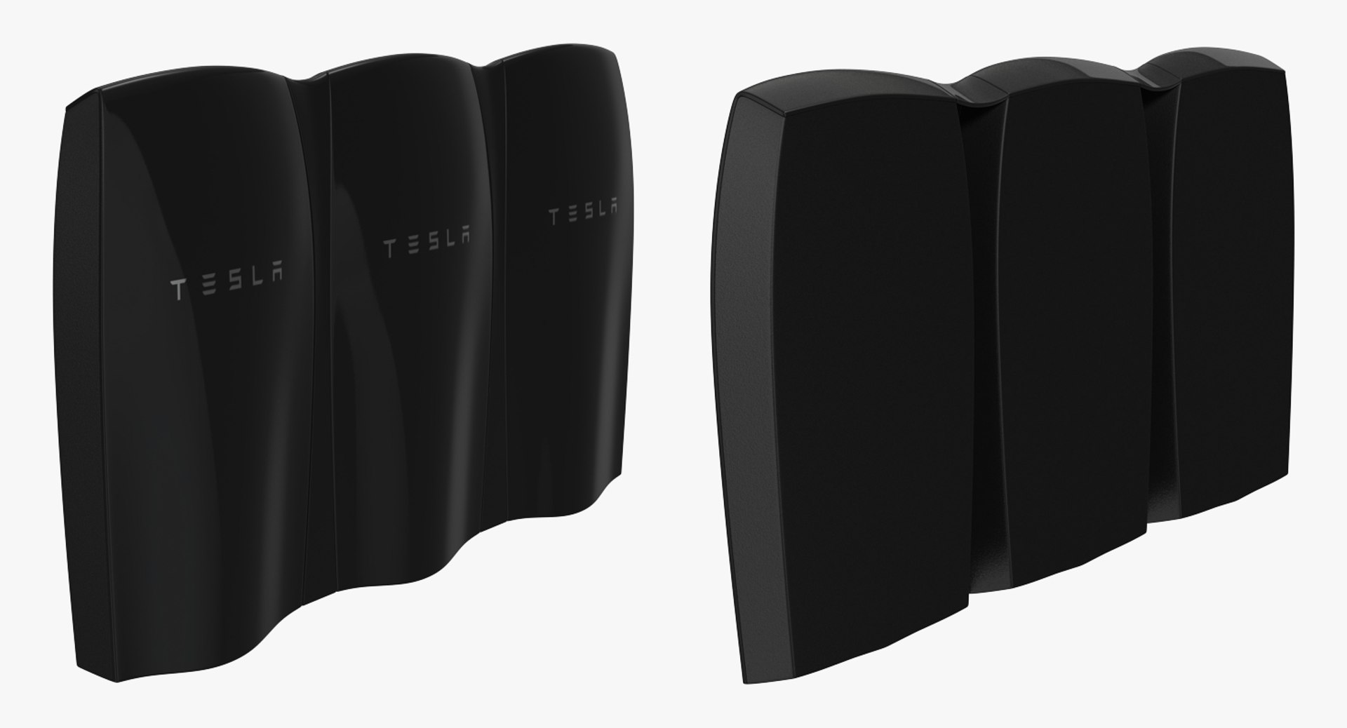 3d Tesla Powerwall Triple Unit Model