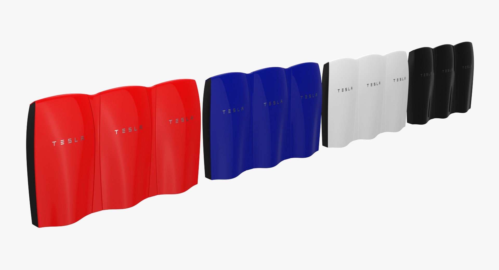 3d Tesla Powerwall Triple Unit Model