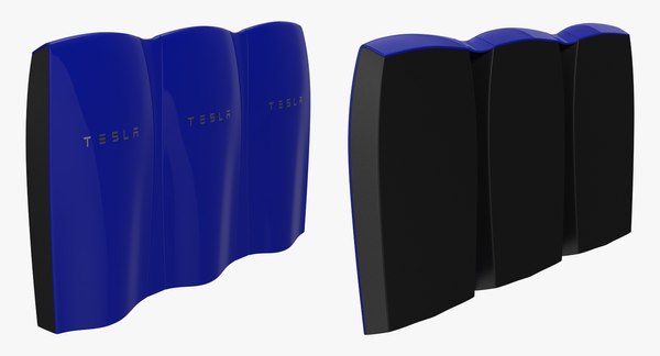 3d tesla powerwall triple unit model