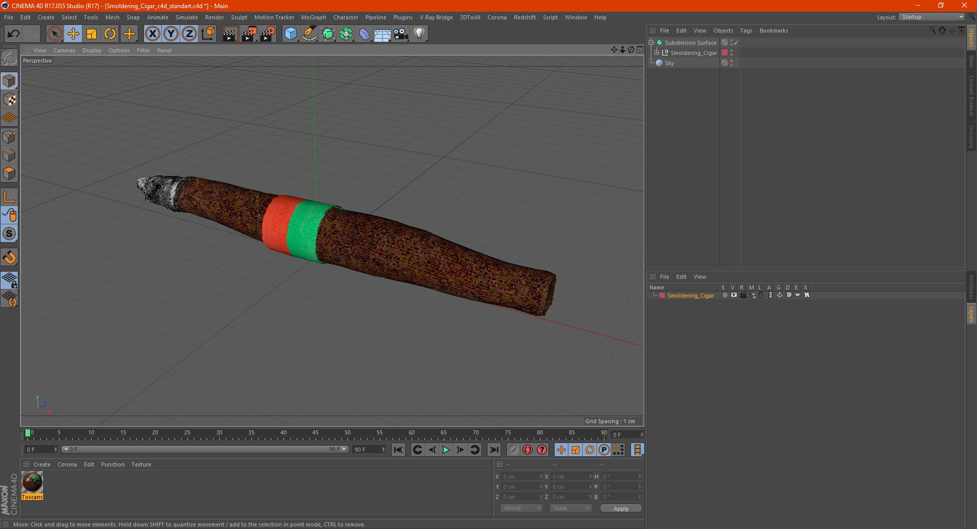 Smoldering Cigar 3D Model - TurboSquid 1853398