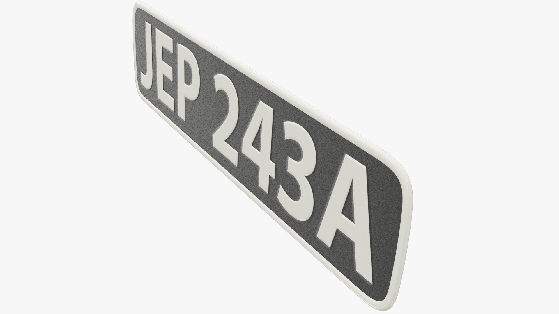 3D Retro Car License Plate V2 - TurboSquid 2031014