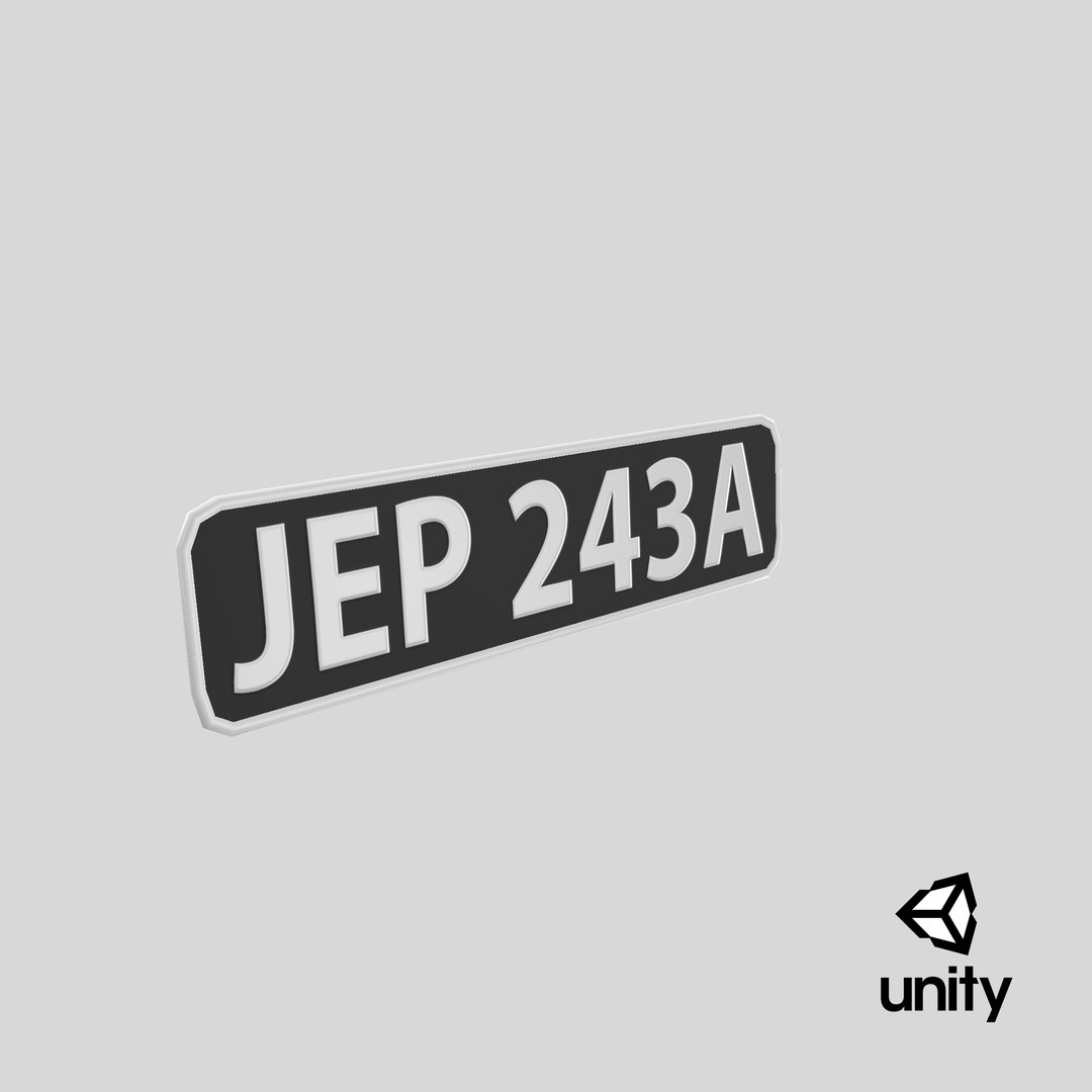 3D Retro Car License Plate V2 - TurboSquid 2031014