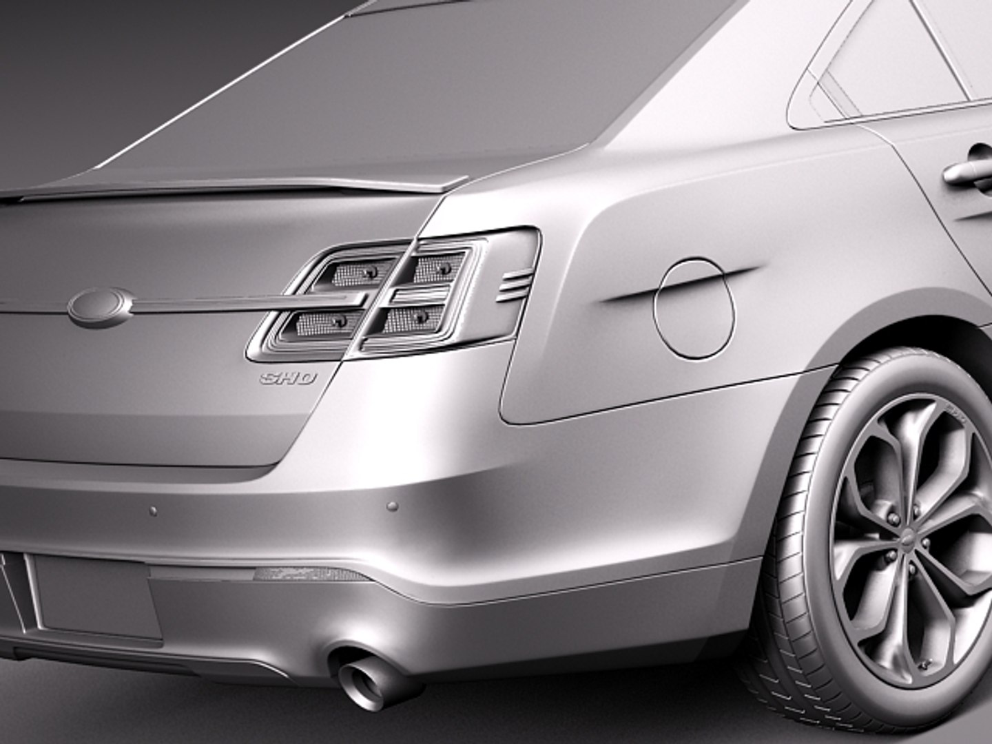 3d model of taurus 2013 sedan sho