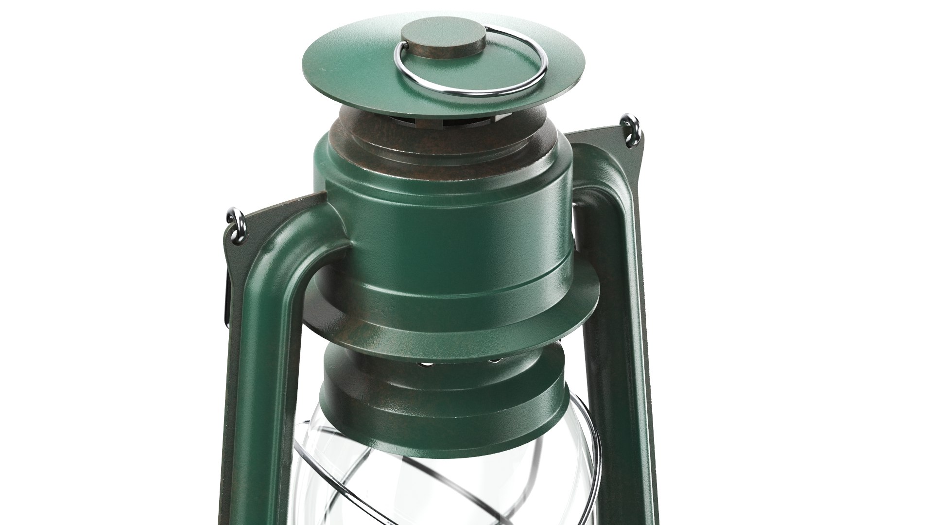 3D Detailed Green Hurricane Lamp - TurboSquid 2176756