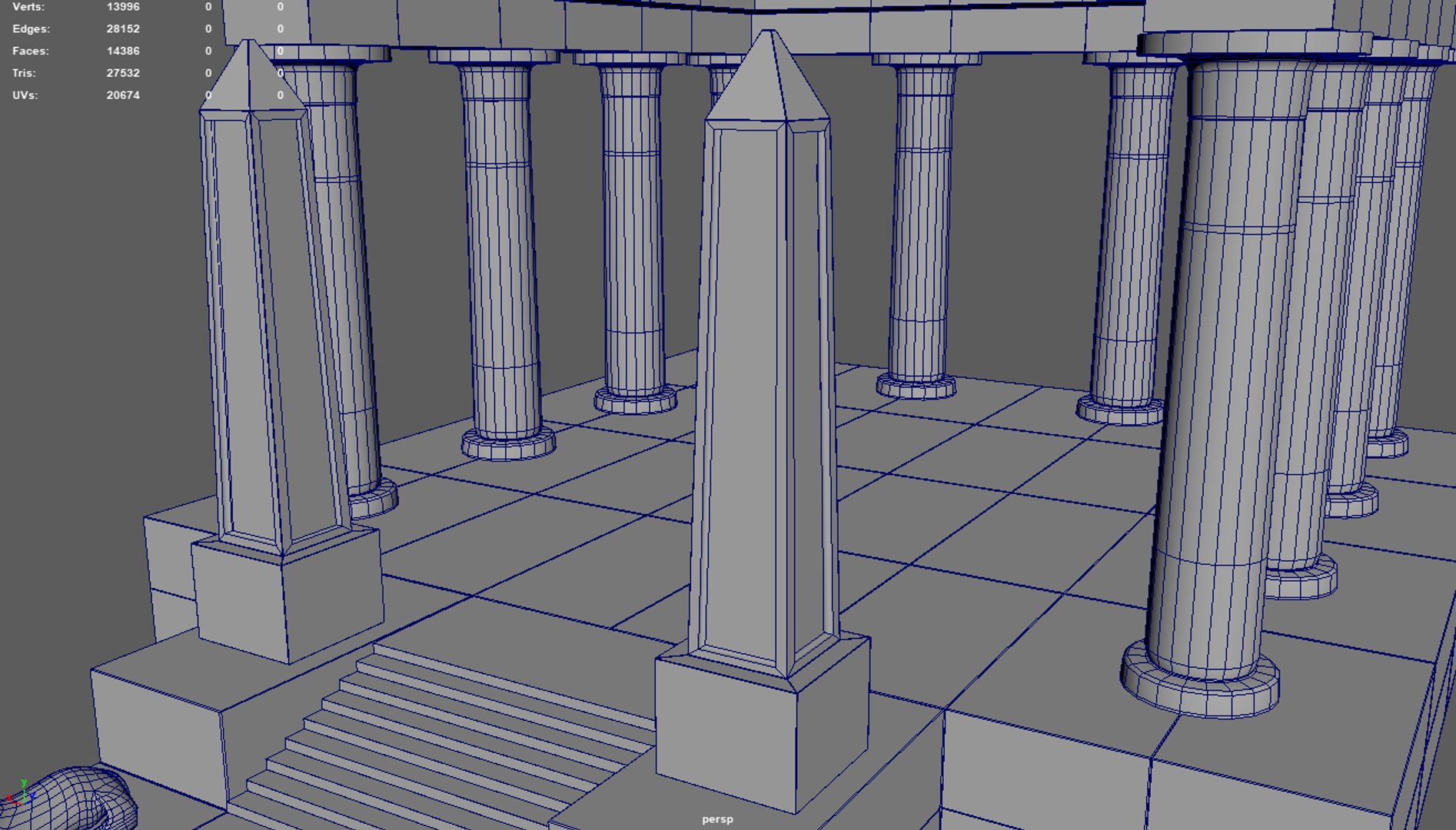3D Low Poly Egyptian Temple 01 - TurboSquid 2223156