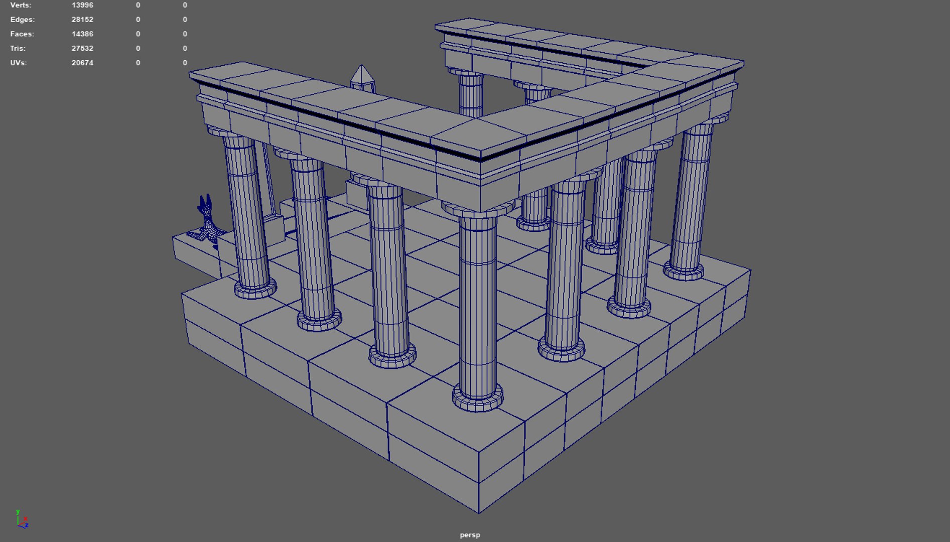 3D Low Poly Egyptian Temple 01 - TurboSquid 2223156
