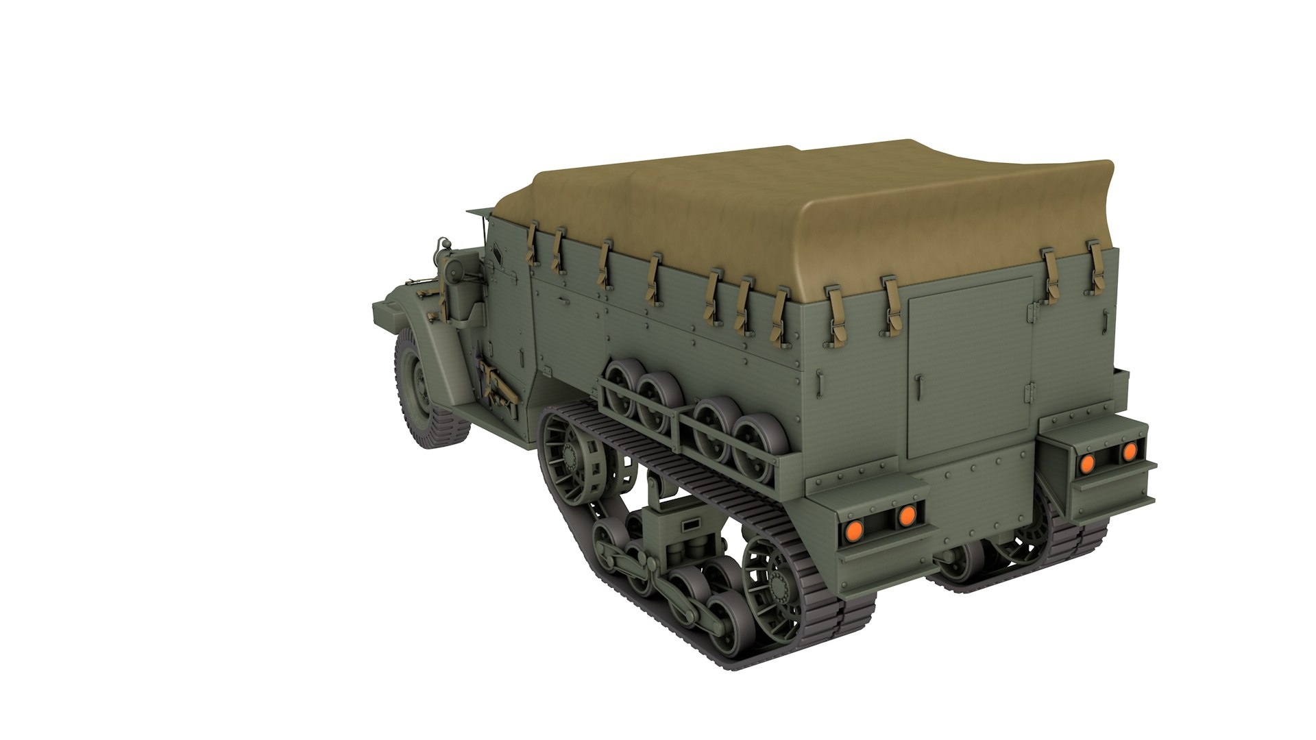 3D Half Track Model - TurboSquid 2361533
