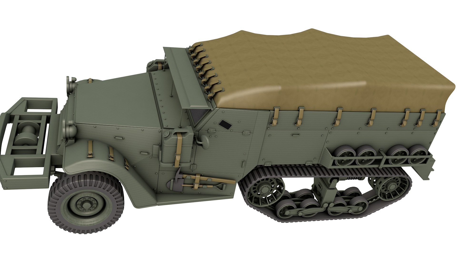 3D Half Track Model - TurboSquid 2361533