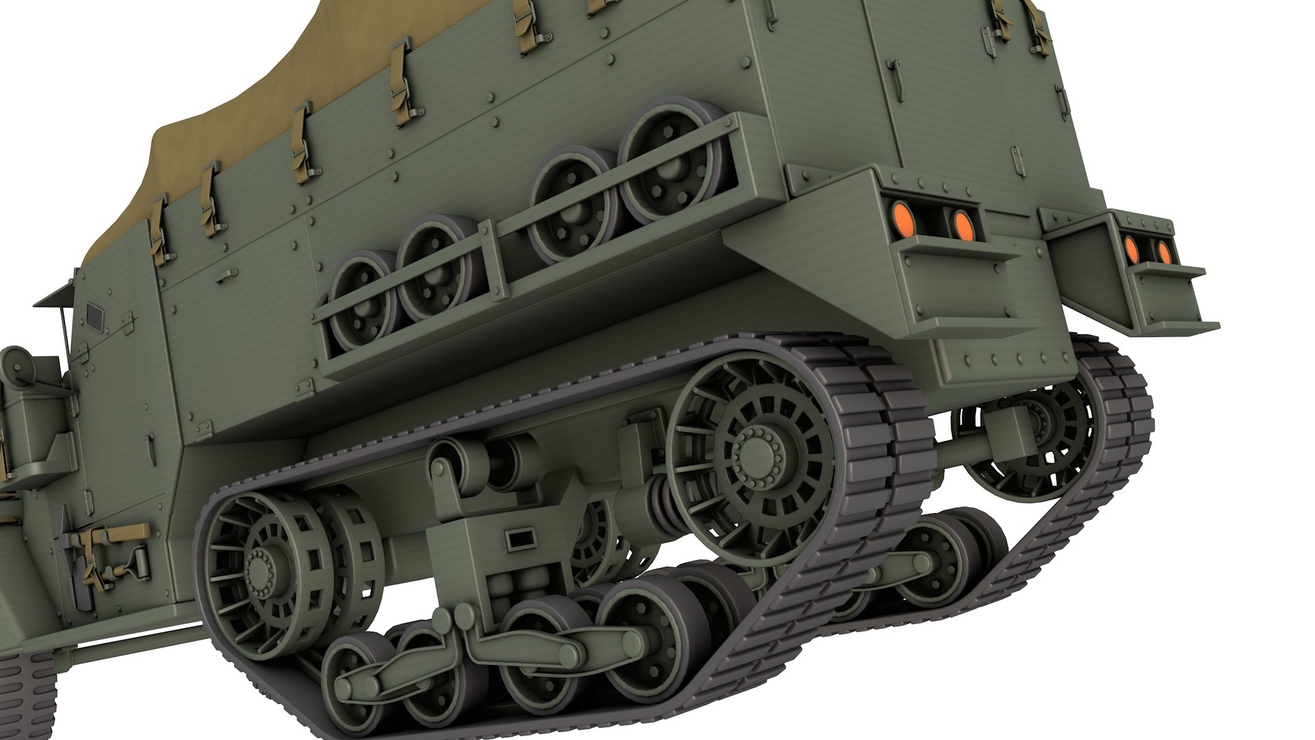 3D Half Track Model - TurboSquid 2361533