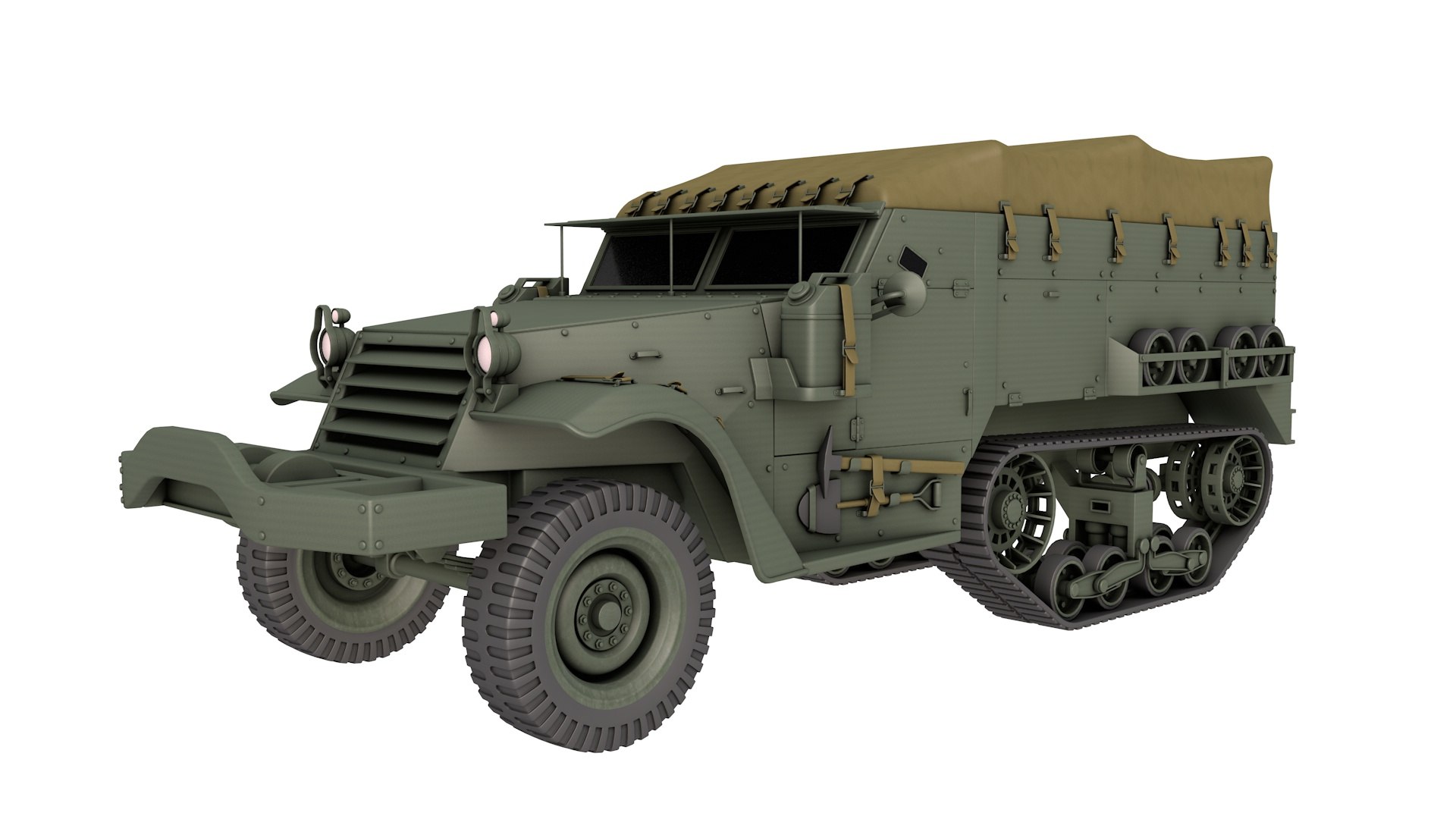 3D Half Track Model - TurboSquid 2361533