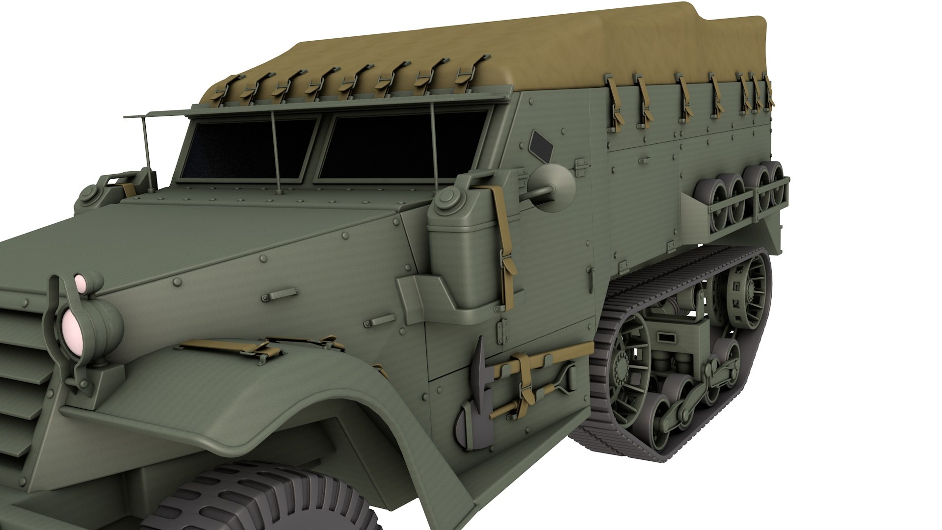 3D Half Track Model - TurboSquid 2361533
