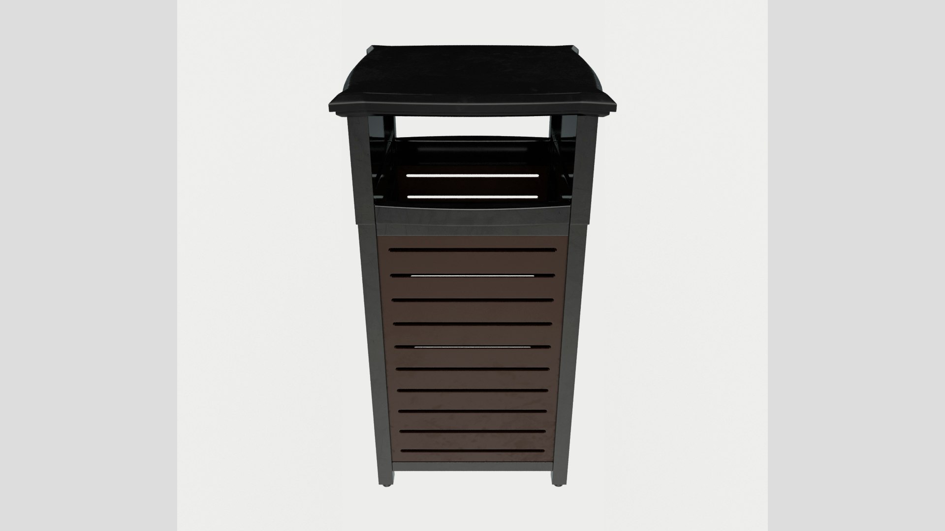 Metal Square Trash Can Low Poly High Poly Model - TurboSquid 1906370