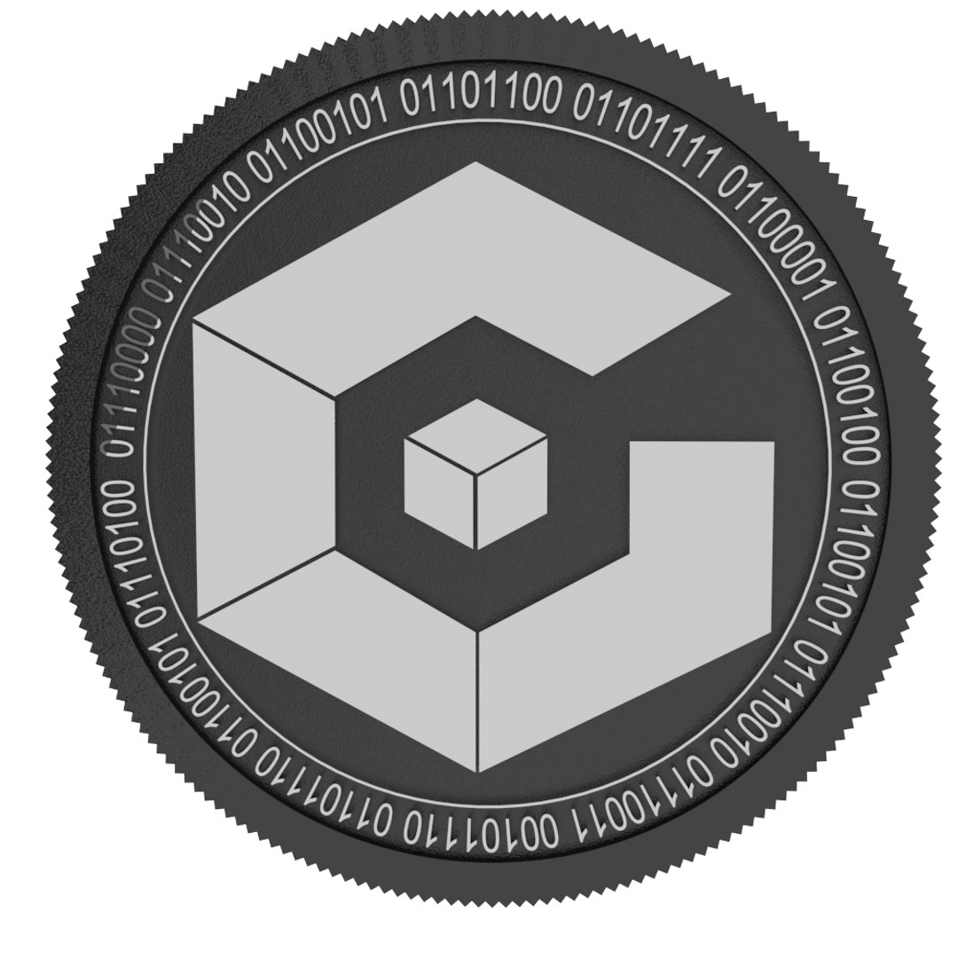 3D globatalent black coin model - TurboSquid 1605421