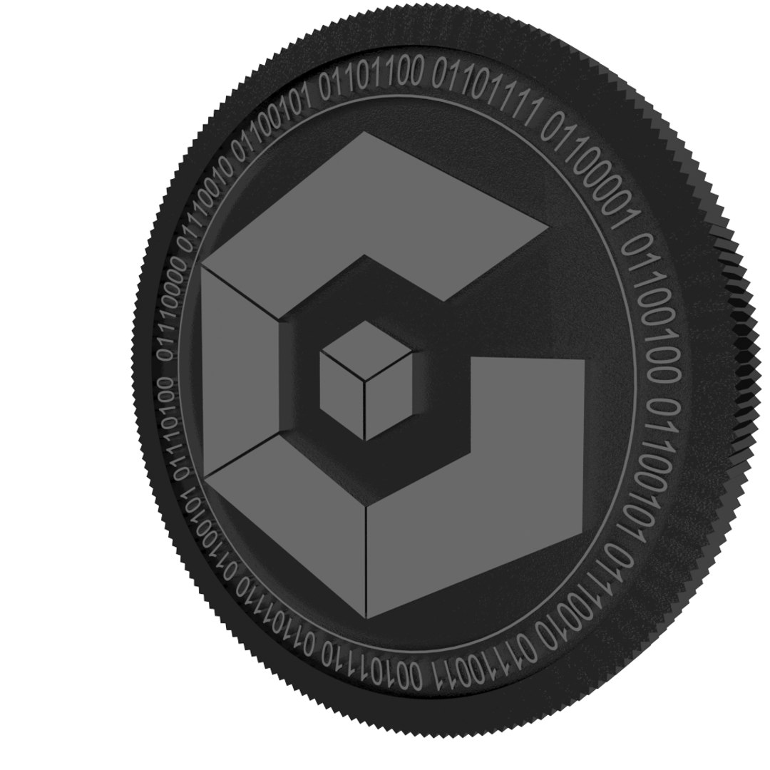 3D globatalent black coin model - TurboSquid 1605421
