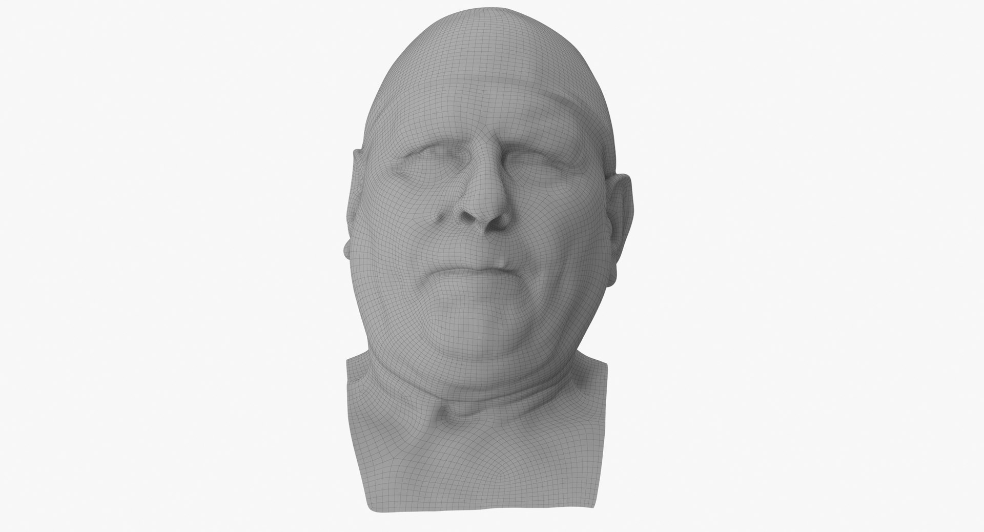 3D Homer Human Head Chin Raiser AU17 Clean Scan Model - TurboSquid 1740183