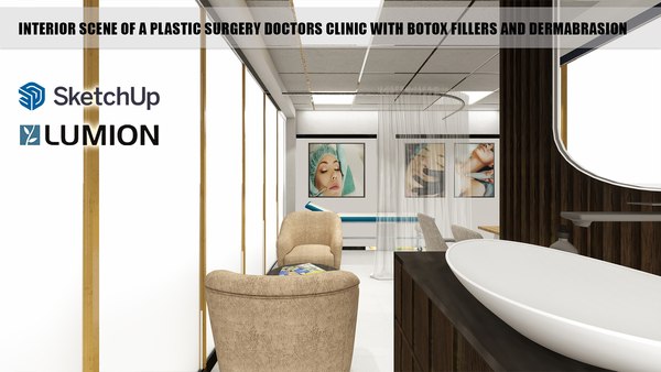 Interior scene of a Plastic surgery doctors clinic with botox fillers ...