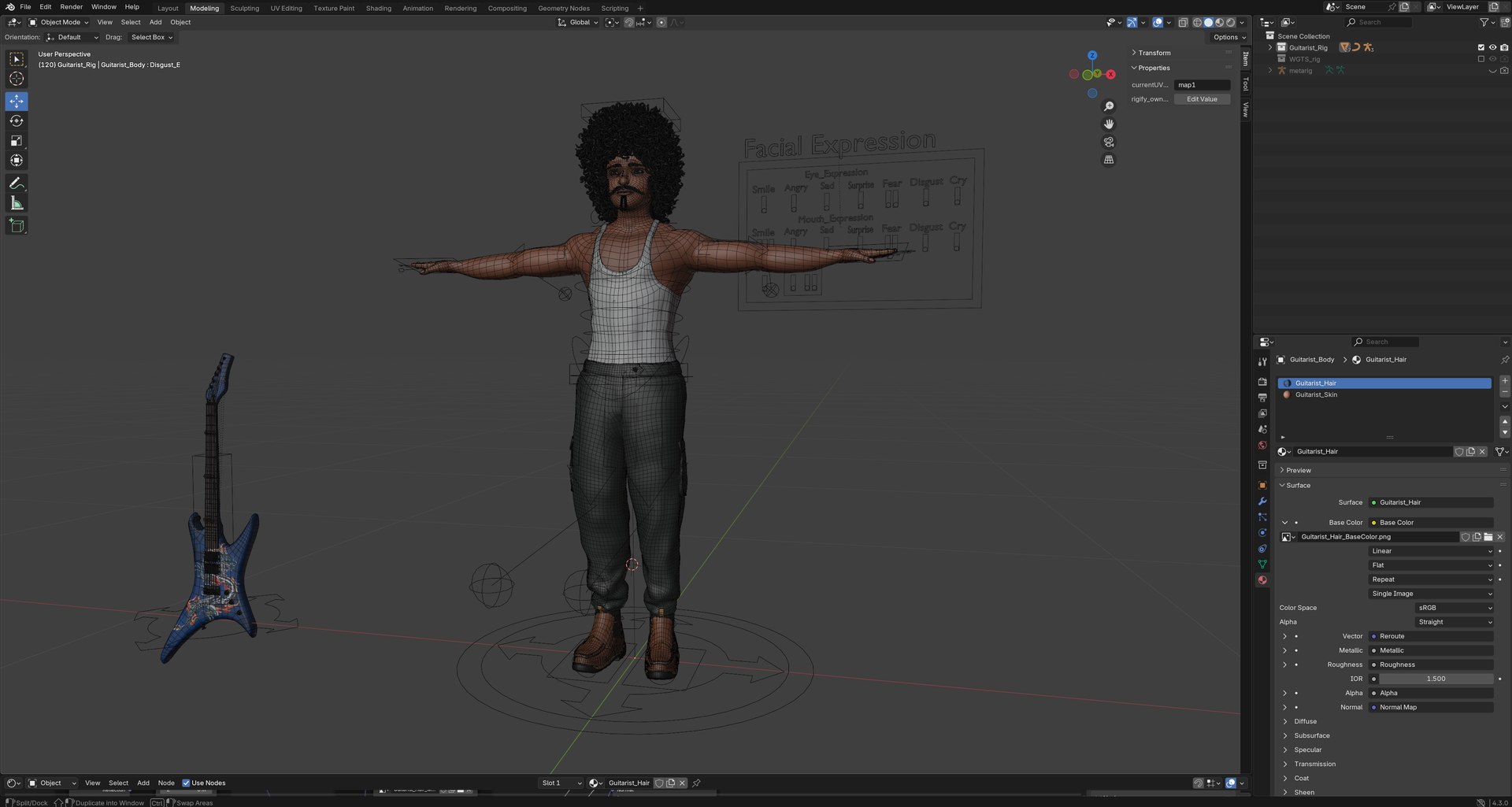 Rigged And Blender Guitarist JACK 3D Model - TurboSquid 2386773