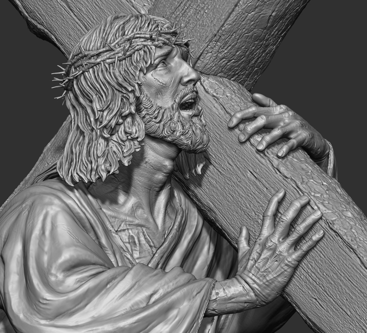 Jesus Carrying The Cross 3D - TurboSquid 2012907