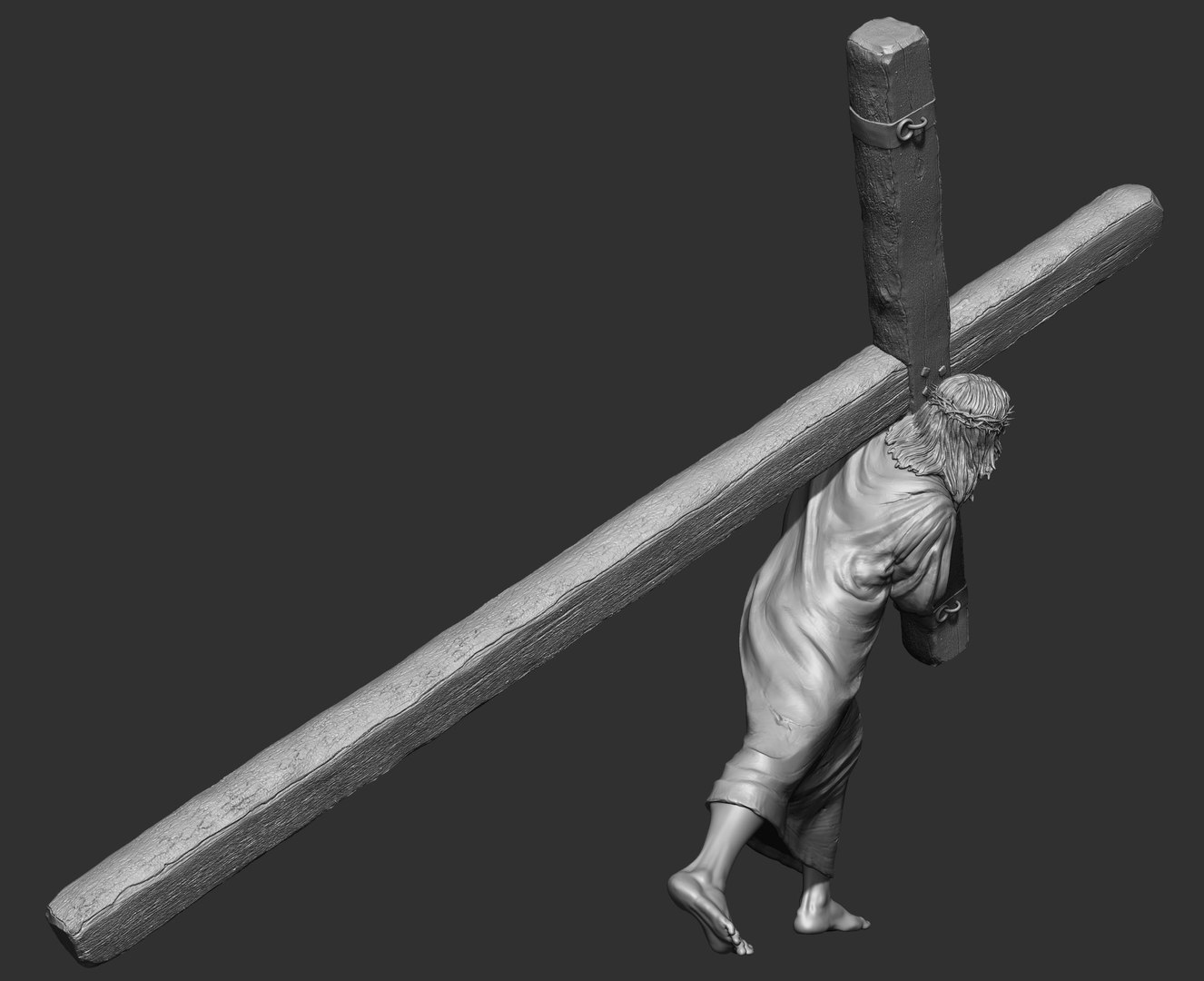 Jesus Carrying The Cross 3D - TurboSquid 2012907