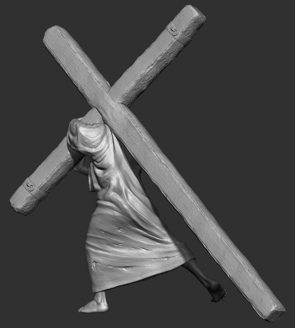 Jesus Carrying The Cross 3D - TurboSquid 2012907
