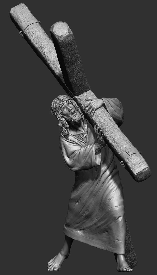 Jesus Carrying The Cross 3D - TurboSquid 2012907