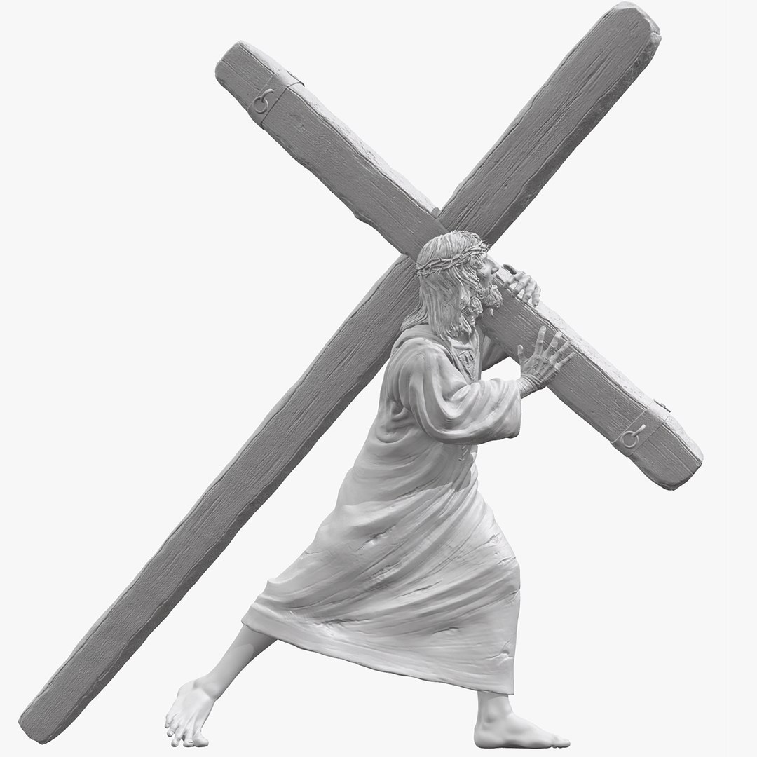 Jesus Carrying the Cross 3D - TurboSquid 2012907
