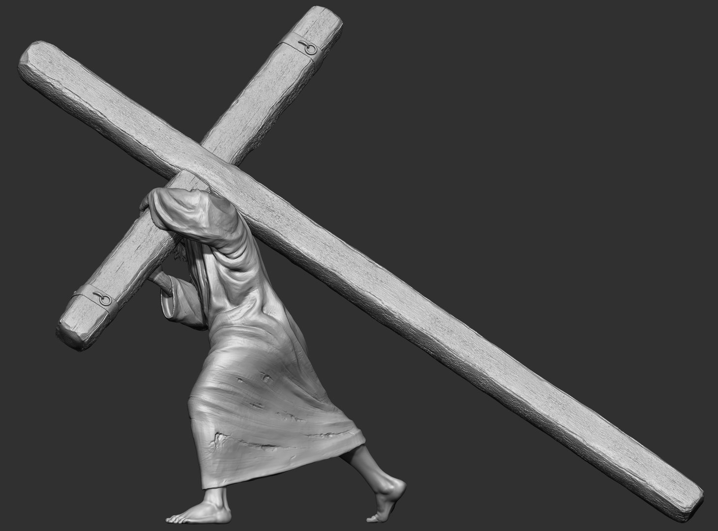 Jesus Carrying The Cross 3D - TurboSquid 2012907