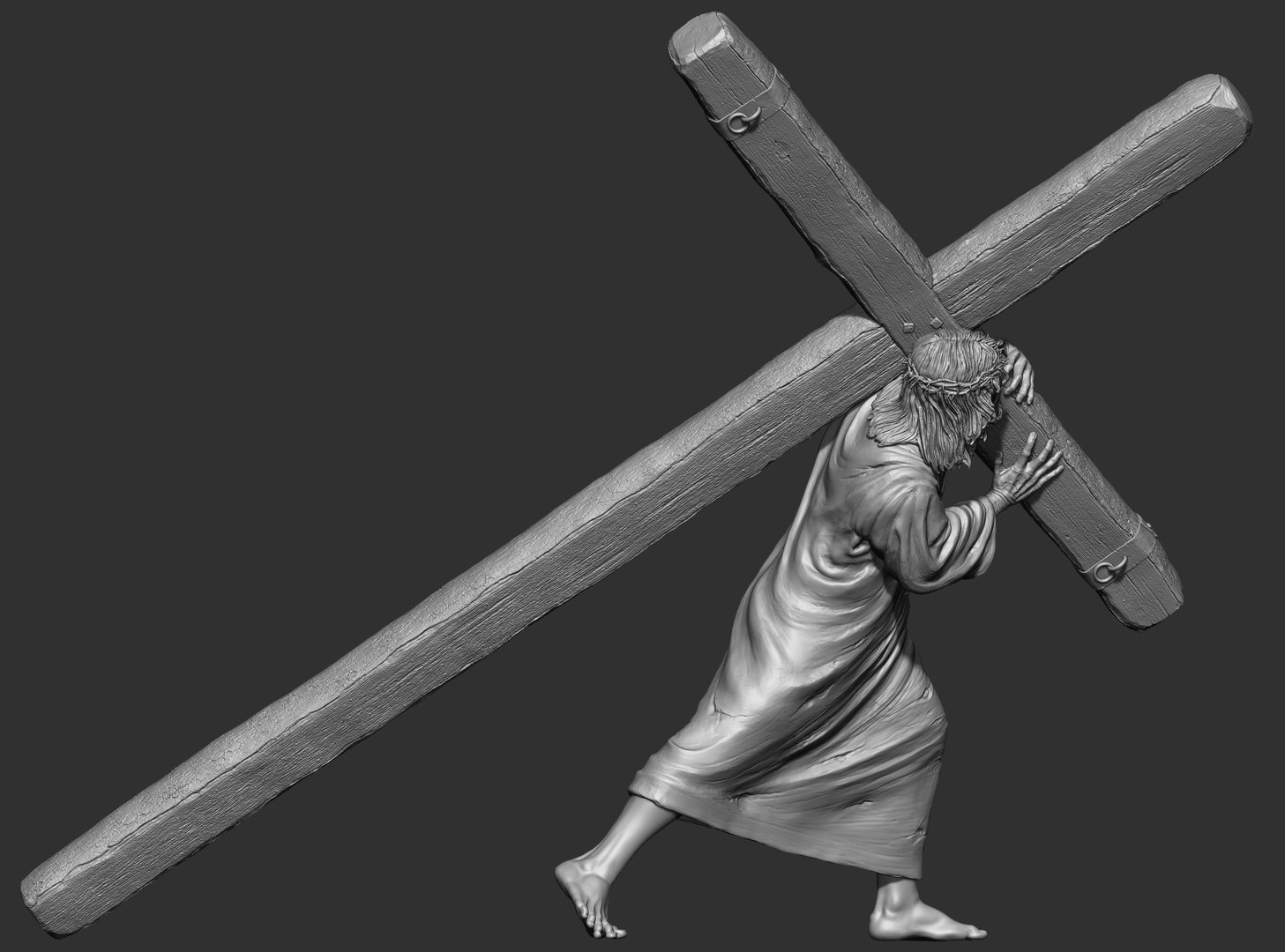 Jesus Carrying The Cross 3D - TurboSquid 2012907
