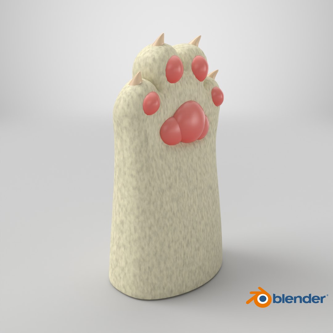 Cute Stylized Cat Paws 3D Model - TurboSquid 2318343