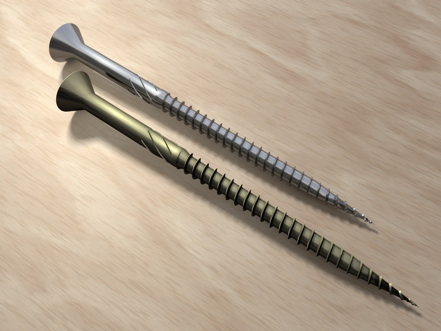 Wood Screw 3d Model