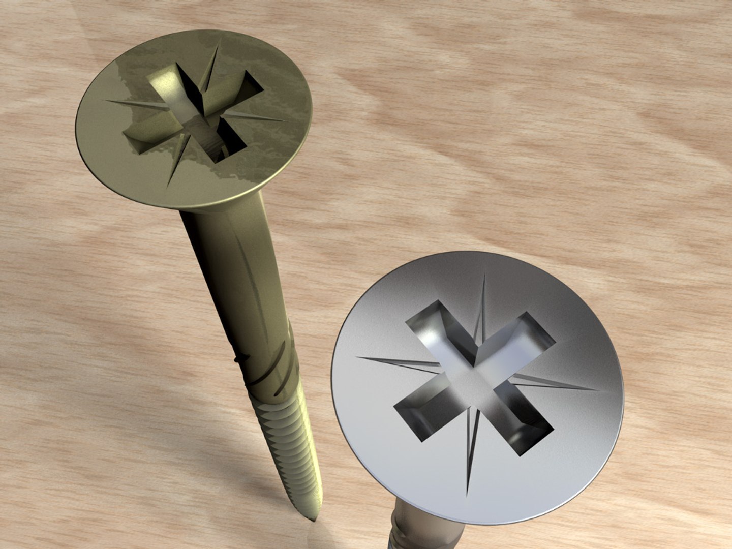 Wood Screw 3d Model