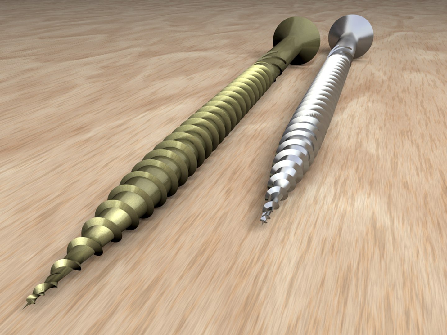 Wood Screw 3d Model