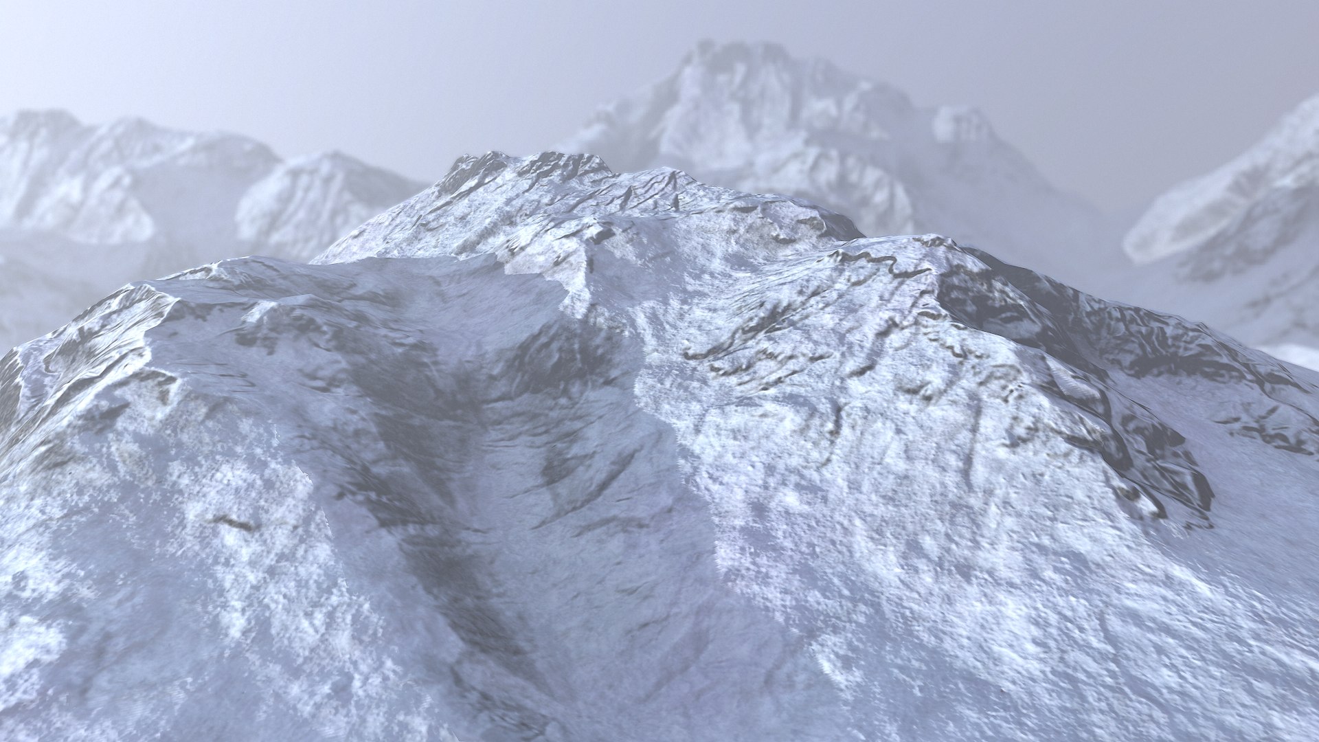 Snow Mountain Model - TurboSquid 1419314