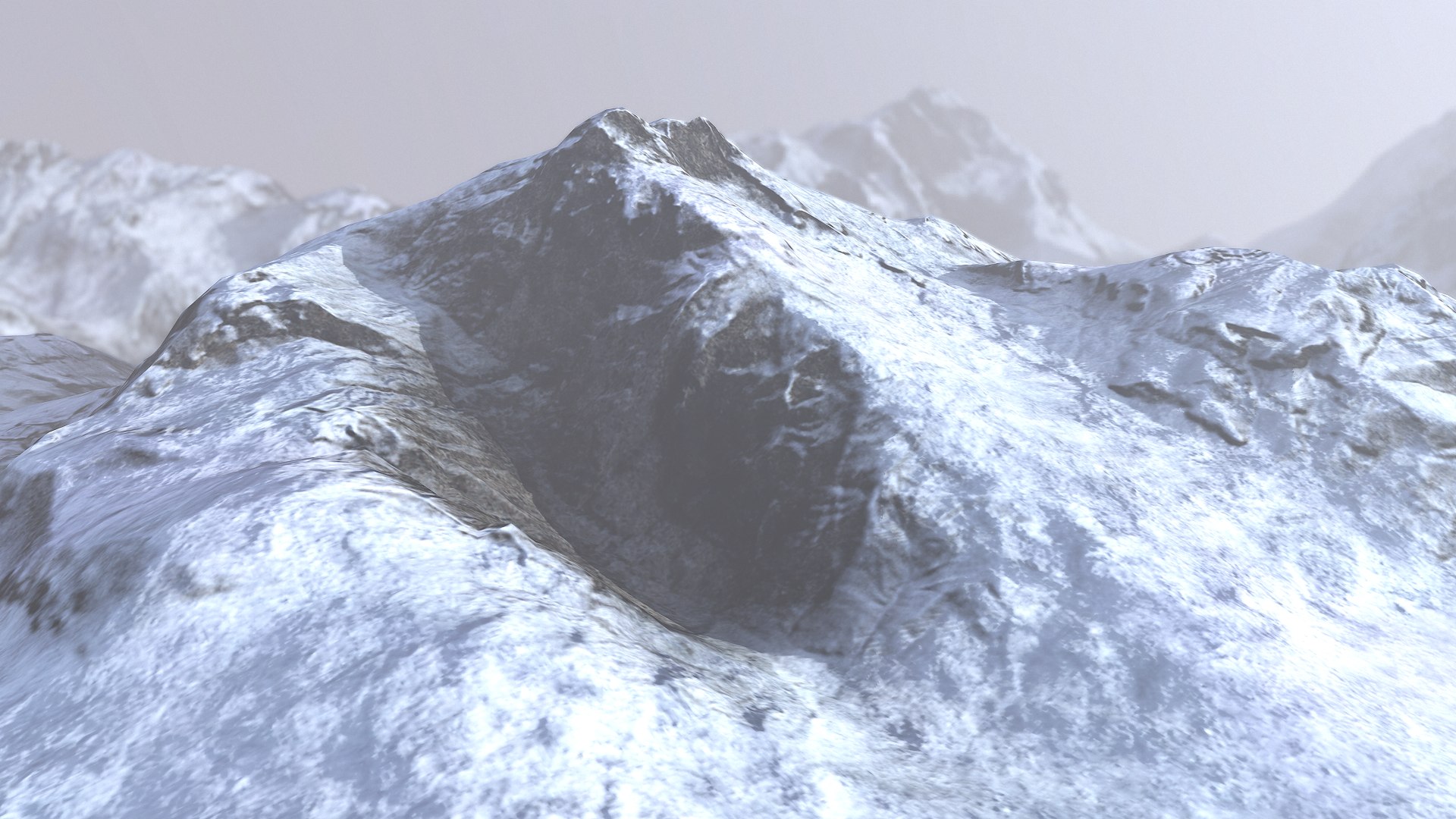 Snow Mountain Model - TurboSquid 1419314
