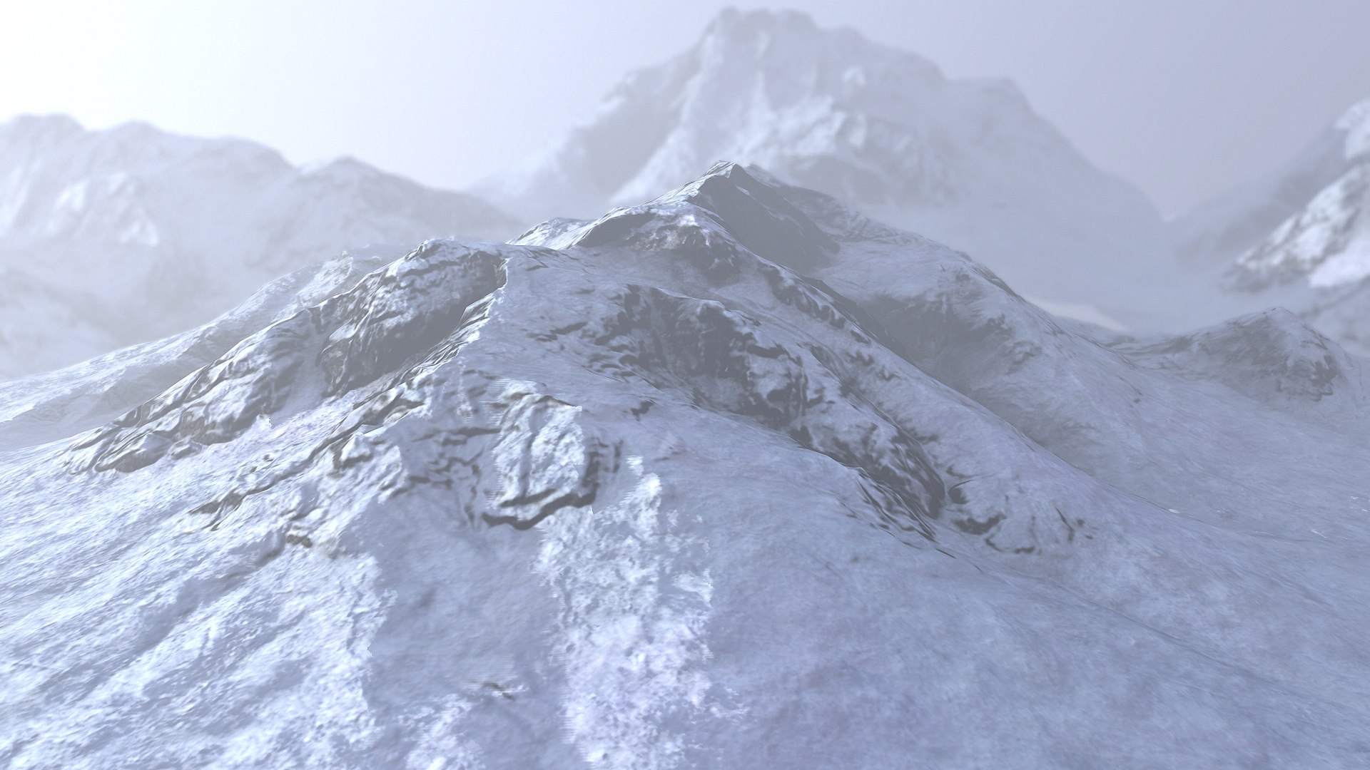 Snow Mountain Model - TurboSquid 1419314
