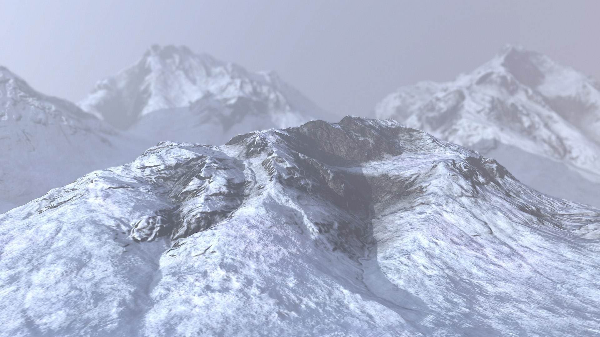 Snow Mountain Model - TurboSquid 1419314
