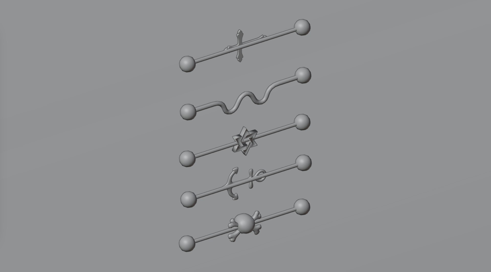 Piercing Set 2 3D Model - TurboSquid 1849622