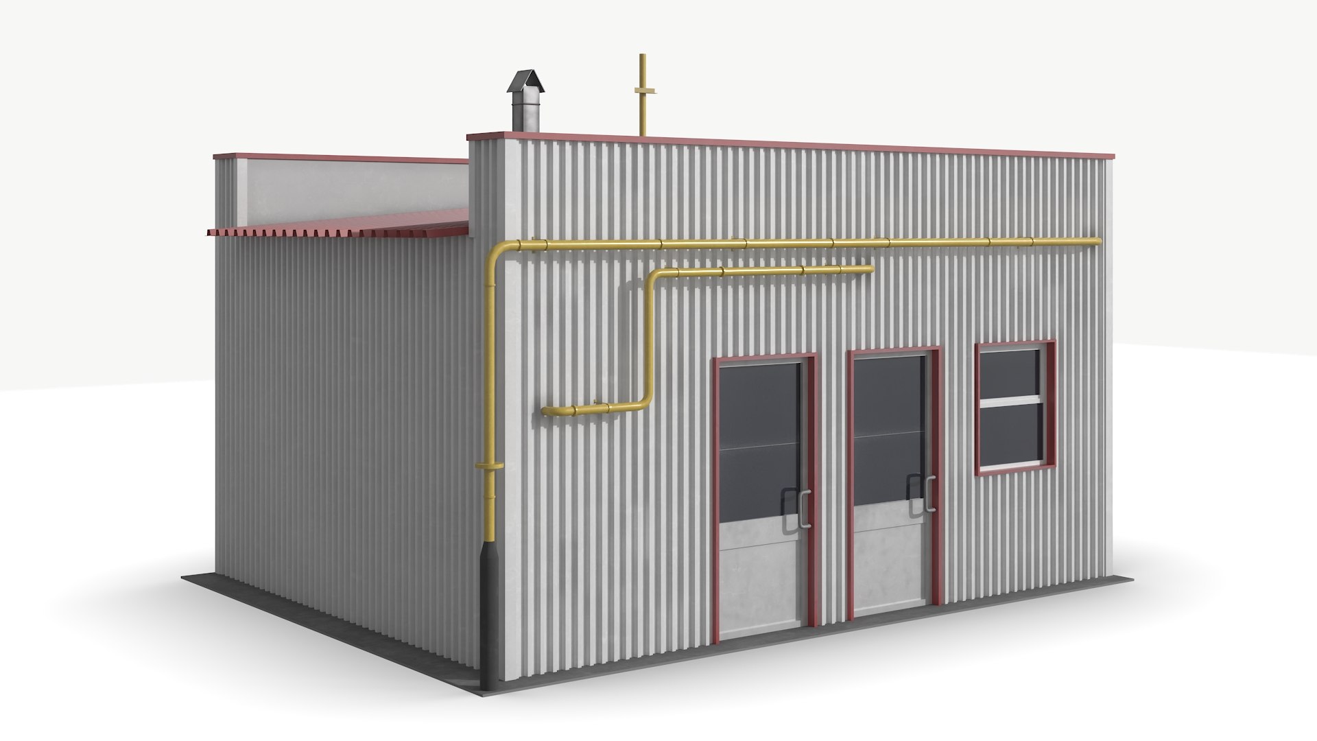 Small Warehouse Building 3D - TurboSquid 2422299