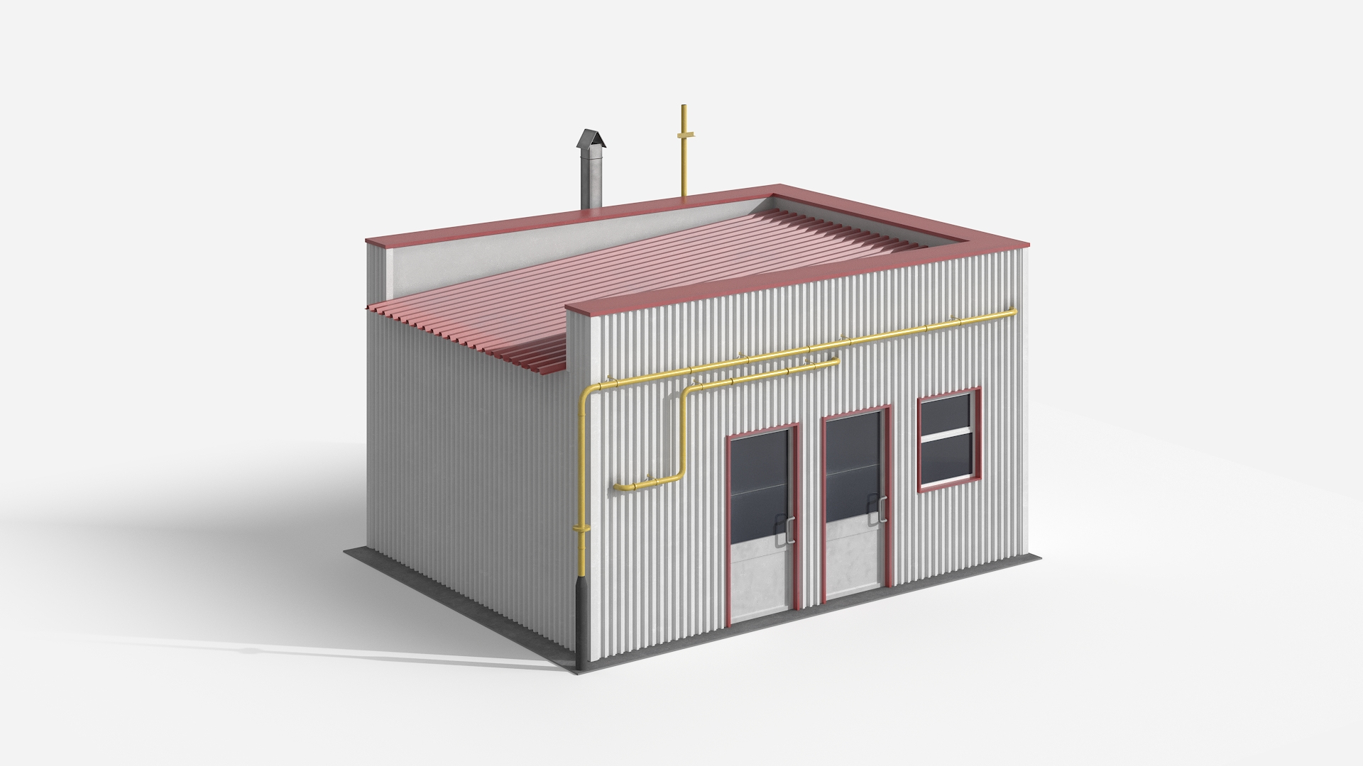 Small Warehouse Building 3D - TurboSquid 2422299