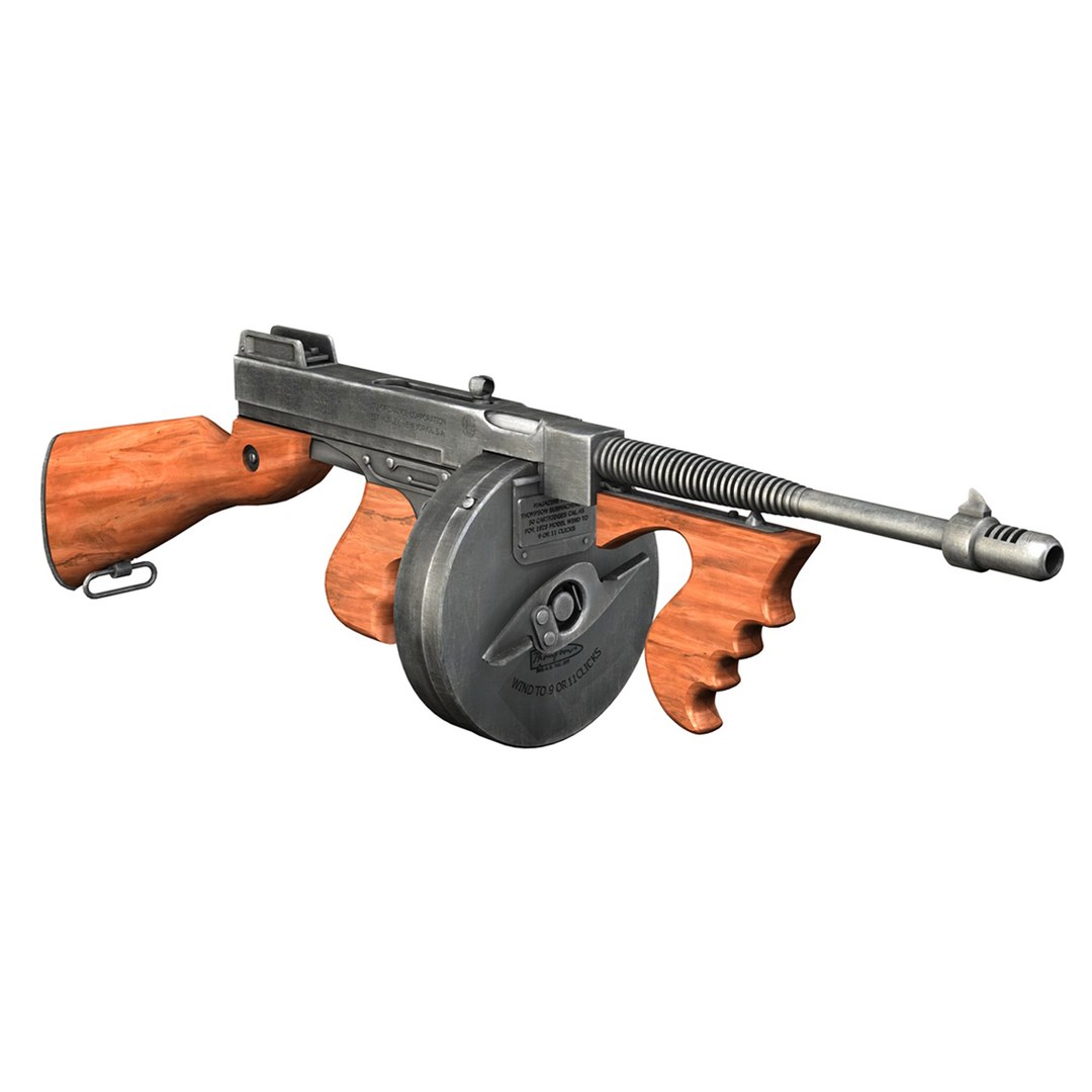 3d Model Thompson Submachine Gun