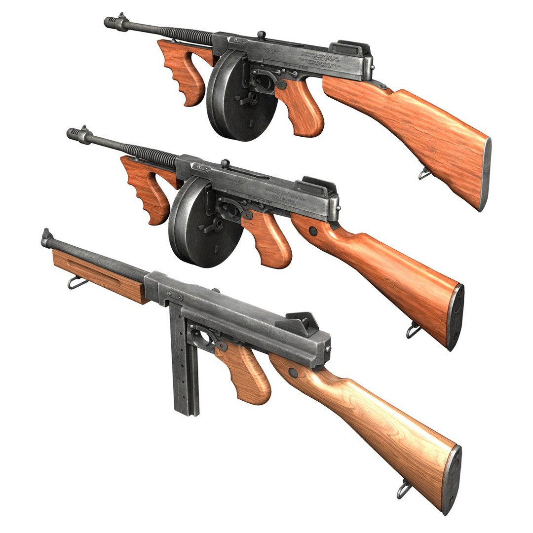3d Model Thompson Submachine Gun
