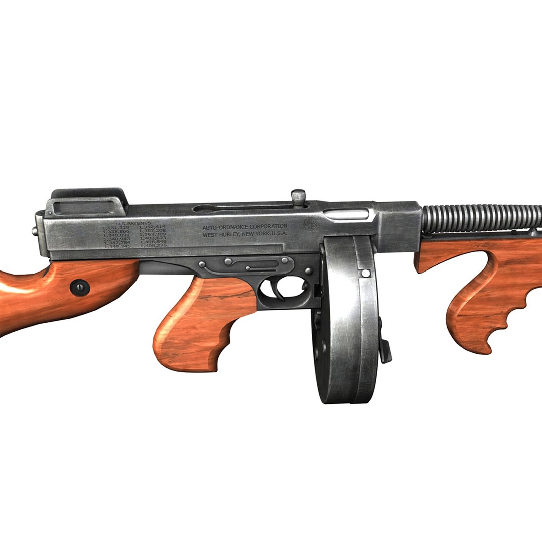 3d Model Thompson Submachine Gun