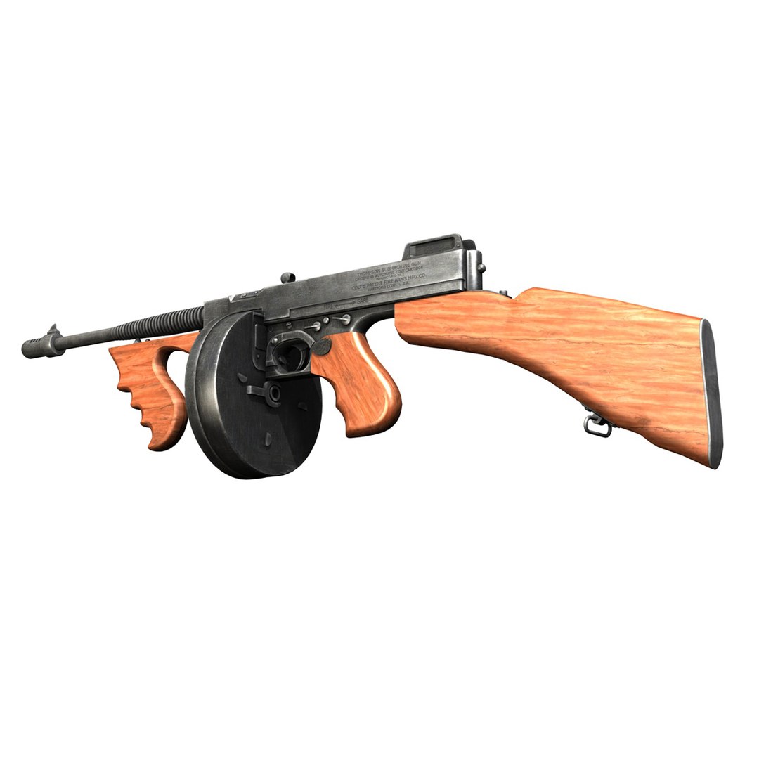 3d Model Thompson Submachine Gun