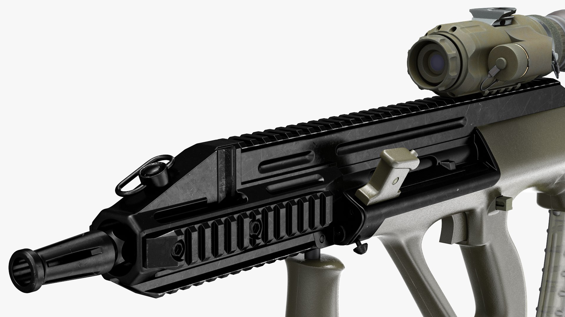 3D bullpup steyr aug thermal model - TurboSquid 1586211