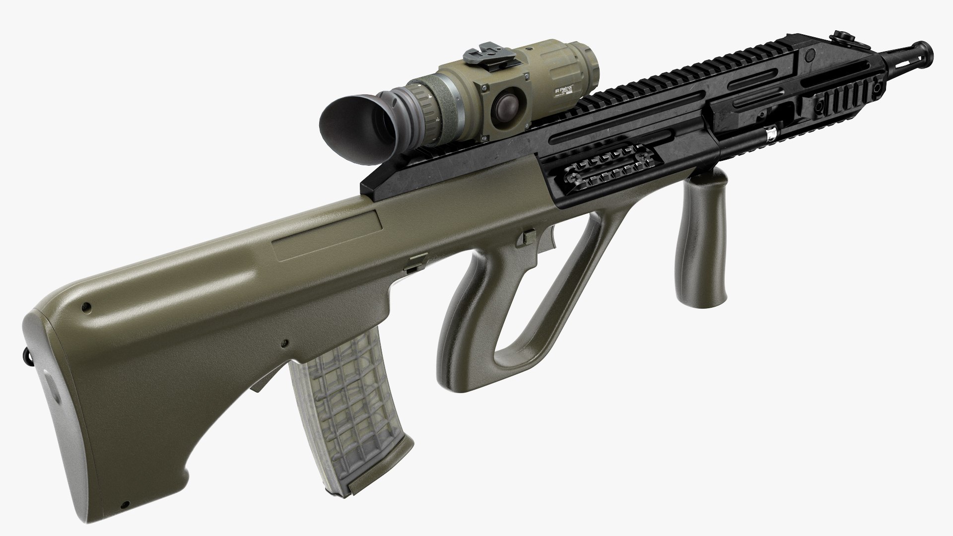 3D bullpup steyr aug thermal model - TurboSquid 1586211