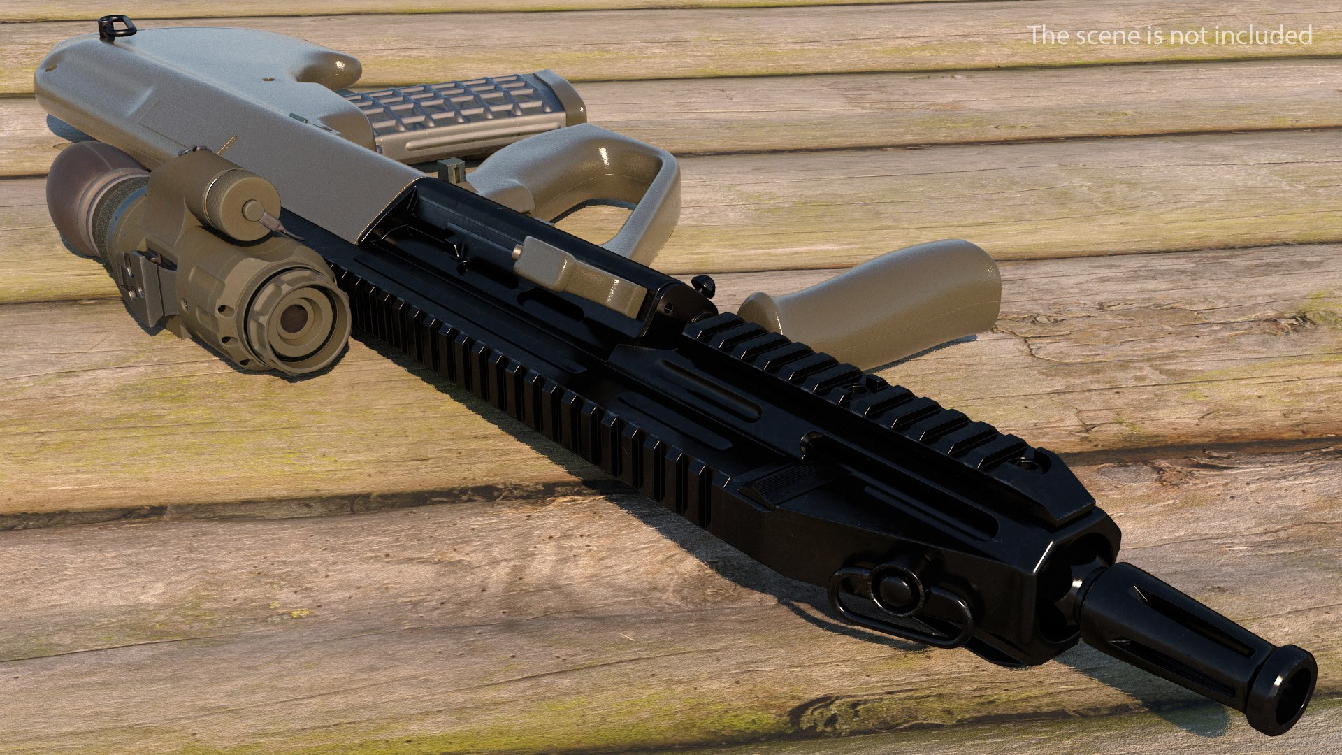 3D bullpup steyr aug thermal model - TurboSquid 1586211