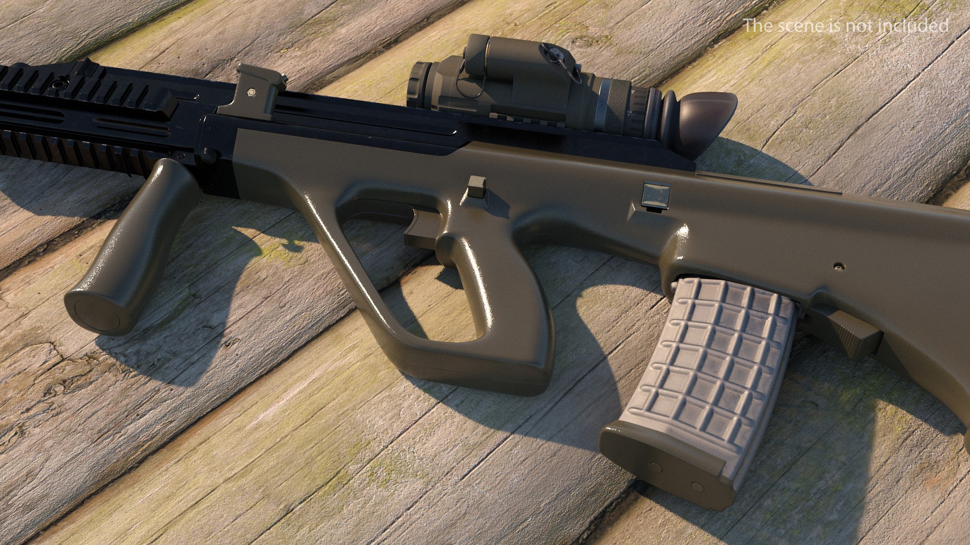 3D bullpup steyr aug thermal model - TurboSquid 1586211
