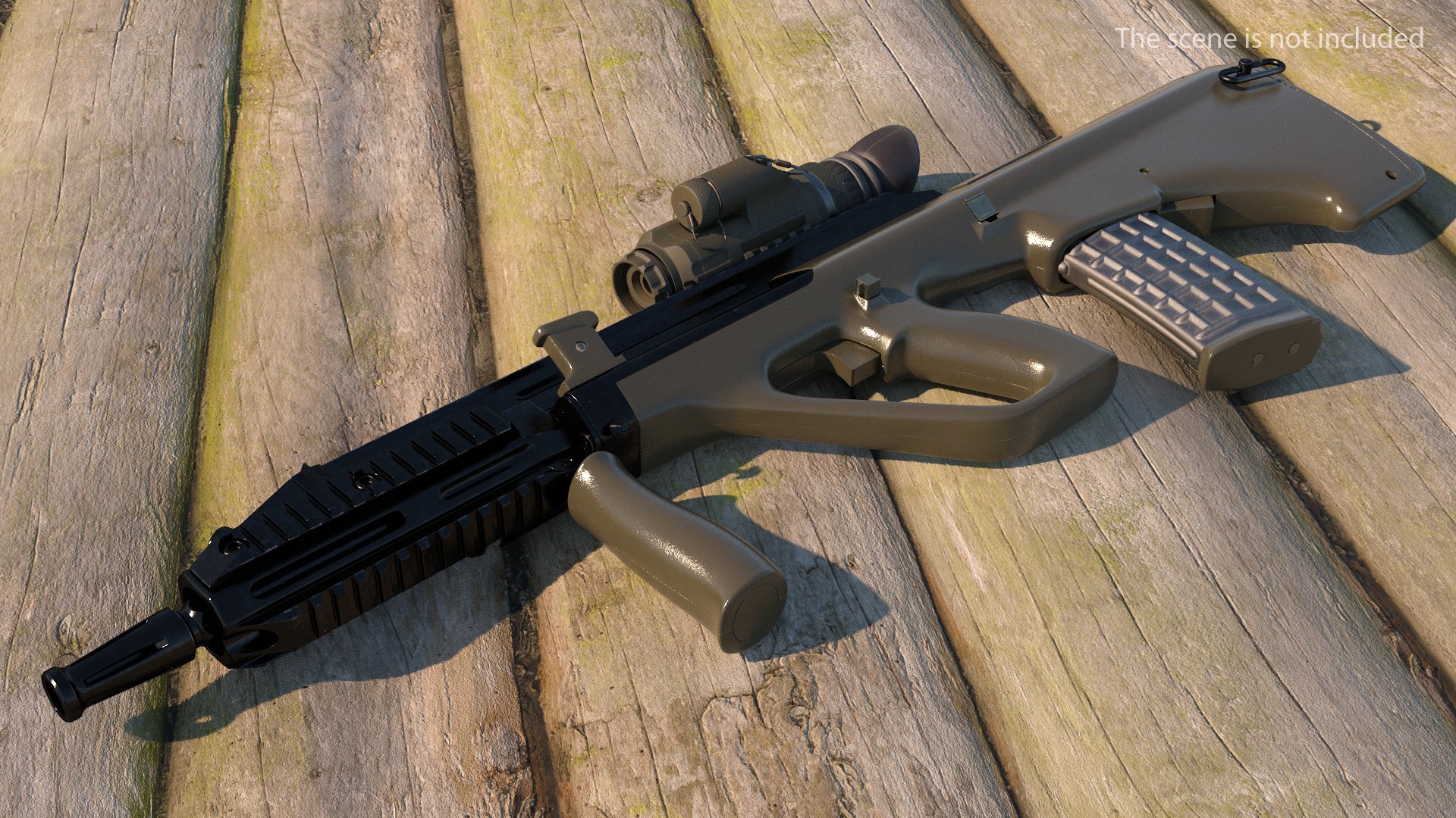 3D bullpup steyr aug thermal model - TurboSquid 1586211